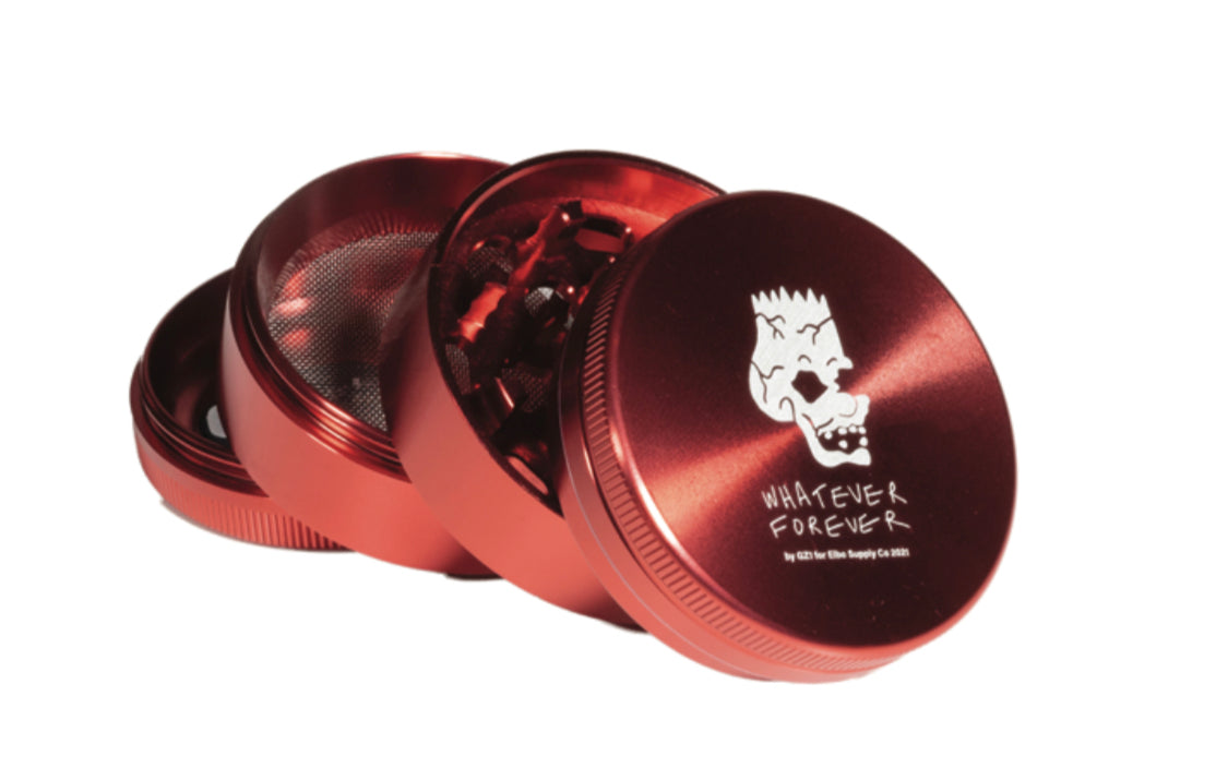 GZ1 X ELBO Collab Grinder: Medium Skull Red — Purple Haze Smoke Shop