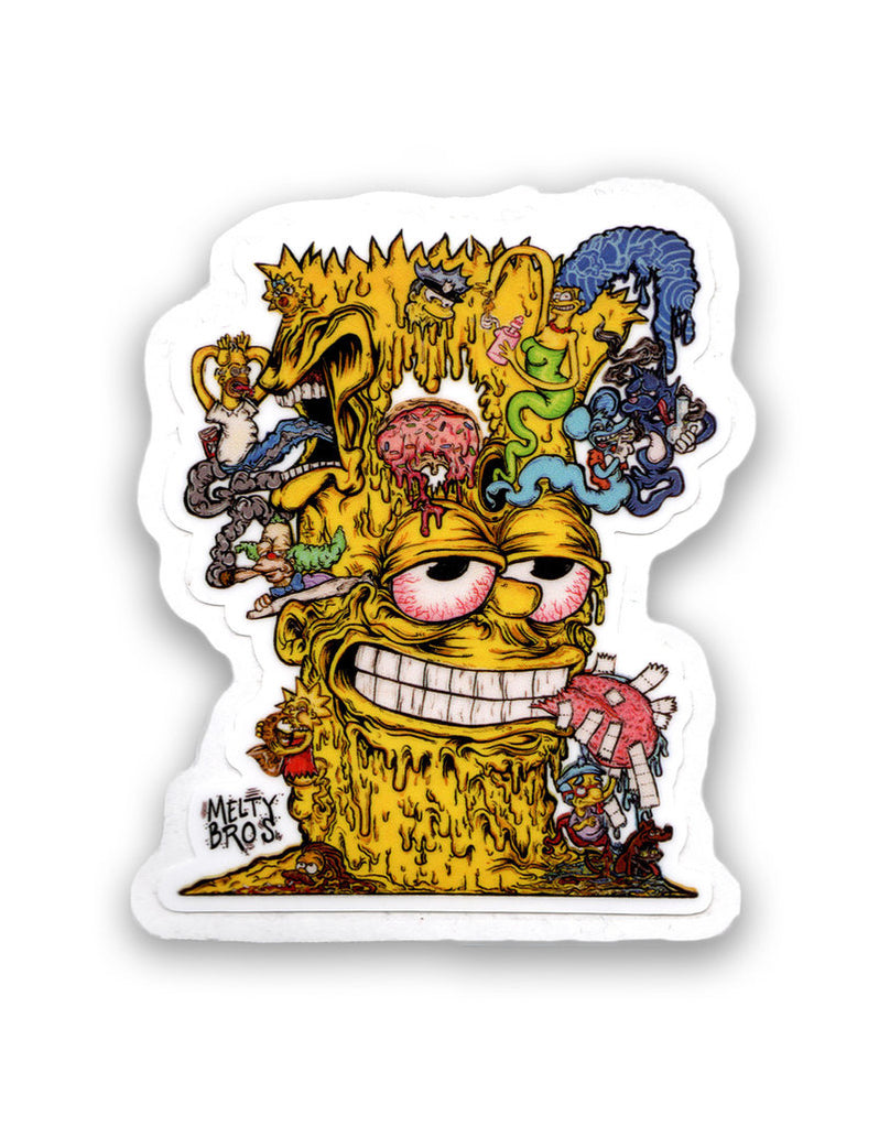 Vincent Gordon - "Melty Simpsons" Sticker — Purple Haze Smoke Shop